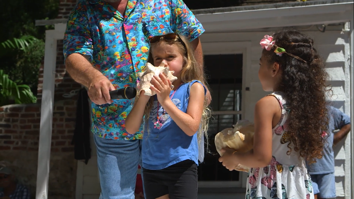 Watch Contestants Pucker Up for Key West's Conch Shell Blowing Contest ...