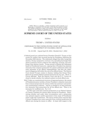 What To Know About The Supreme Court Immunity Ruling In Trump’s 2020 ...