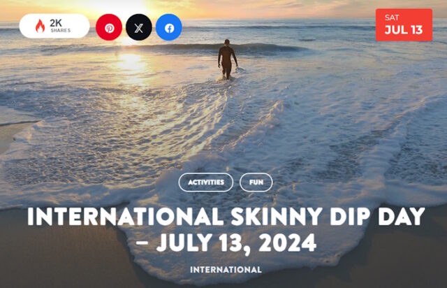 The Merriam Webster Dictionary Says The First Known Use Of "Skinny Dip ...