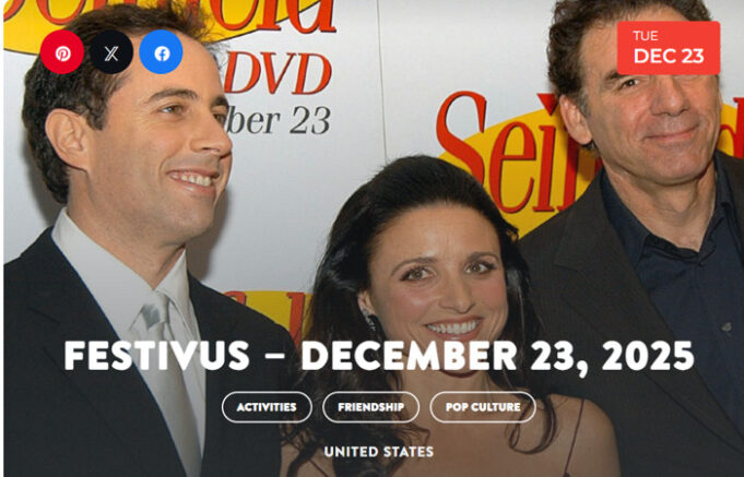 Festivus Is A Secular Holiday Celebrated On December 23 As An ...