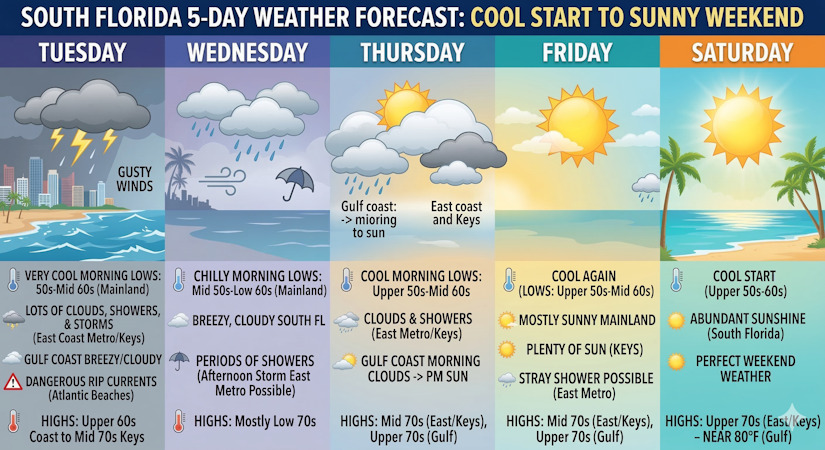 South Florida Braces for a Chilly, Breezy Week Before Sunshine Returns ...