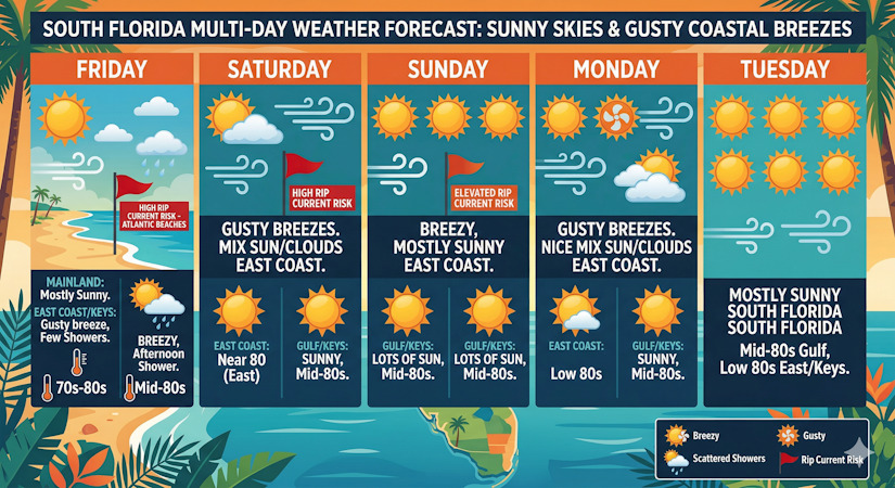 Sunny Skies and Gusty Breezes Define South Florida's Multi-Day Outlook ...
