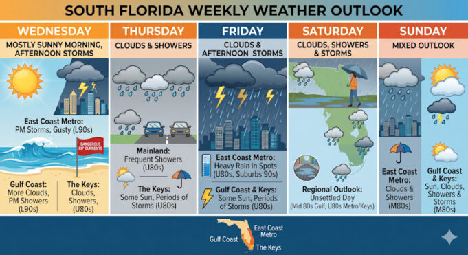 South Florida Faces Stormy, Humid Days Ahead - South Florida Reporter