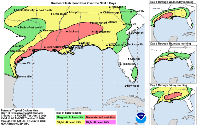 Potential Tropical Cyclone # 1 Forms Over Southern Texas (Video ...