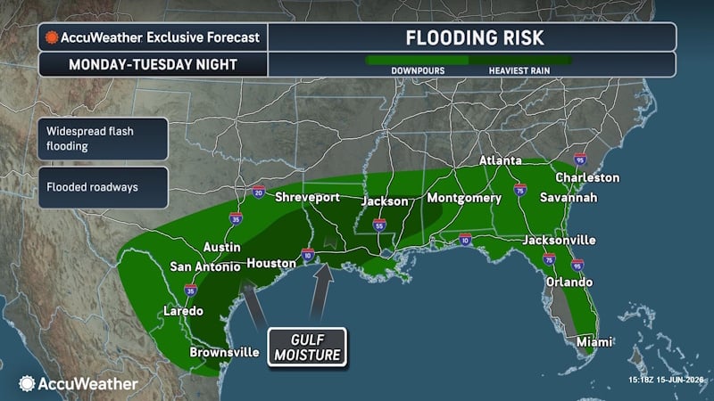 Tropical Rainstorm Path Tracked as Gulf Coast Braces for Massive ...