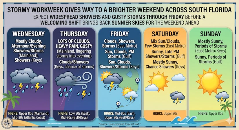 Stormy Workweek Gives Way To A Brighter Weekend Across South Florida ...