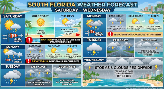South Florida Weather: Sunny Starts Give Way To Midweek Storms And High ...